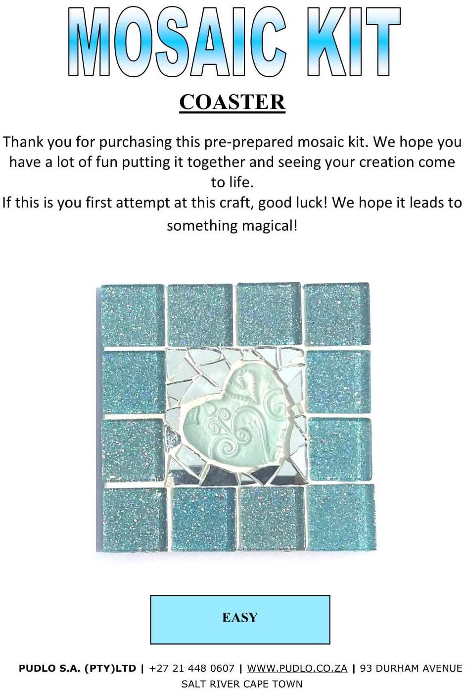 MK - Coaster Mosaic Kit — Pudlo South Africa