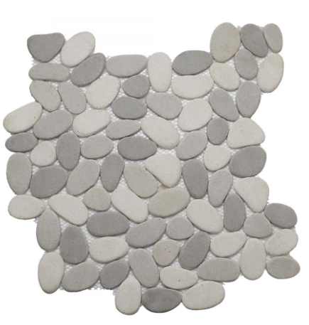 FT - Pebble White and Grey Mix Mosaic — Pudlo South Africa
